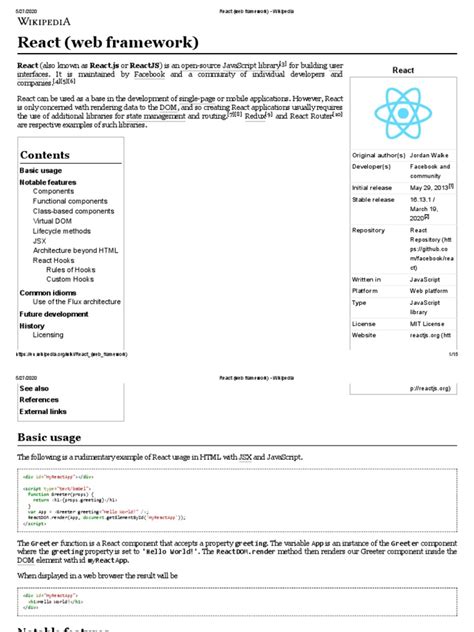 React Web Framework React Also Known As Reactjs Or Reactjs Is An Open Source Javascript