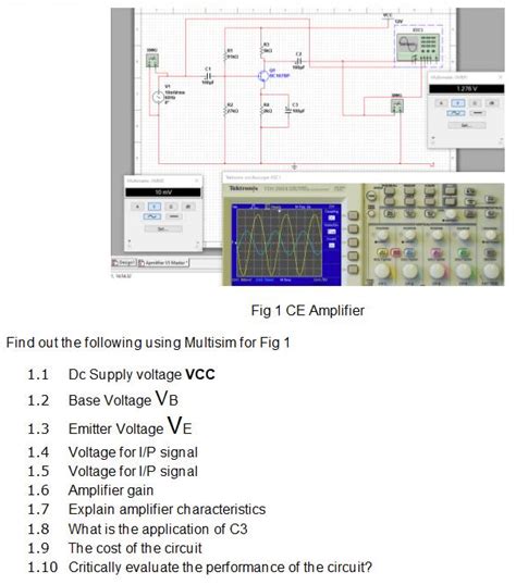 Find Out The Following Using Multisim For Fig Chegg Com