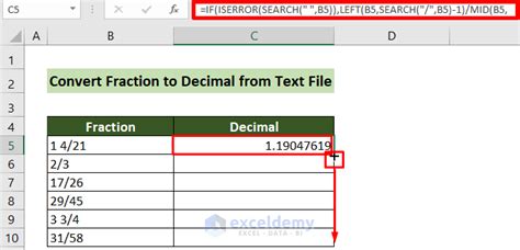 Convert Fraction To Decimal In Excel 2 Simple Methods Exceldemy