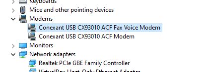 Using Voice Software With The Conexant USB Voice Fax Modem