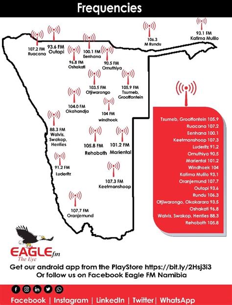 The Official Eagle Fm Frequency List Find Your Town And Tune In Live