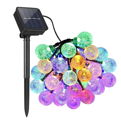 خرید و قیمت ال ای دی کریستالی خورشیدی با پنل خورشیدی 50 ال ای دی ، ضدآب