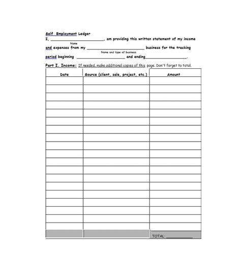 39 Free Self Employment Ledger Templates And Examples