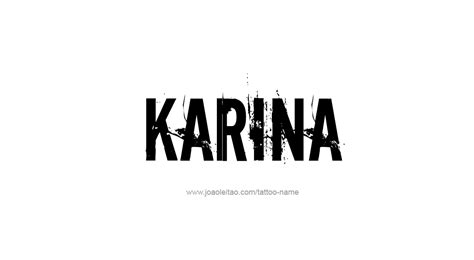 Karina Name Tattoo Designs