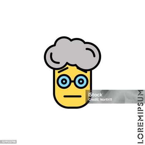 귀여운 노란색 이모티콘 스티커 소년 남자 아이콘 벡터 일러스트 부끄러운 수줍은 얼굴을 붉히는 얼굴 이모티콘 아이콘 벡터 일러스트 귀여운에 대한 스톡 벡터 아트 및 기타