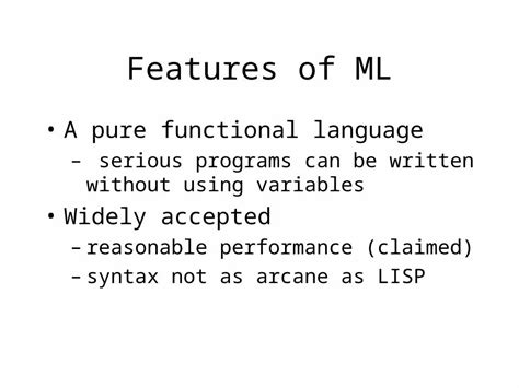 Ppt Introduction To Functional Programming And Ml Cs 331 Principles