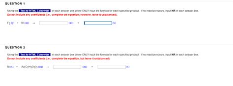 Solved Question 1 Using The Text To Html Converter In Each