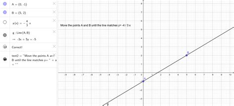 Linear Graph Checker Geogebra