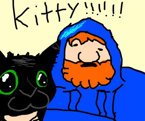 Caseoh Holding Kitty Drawception