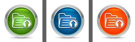 업로드 파일 아이콘 현대 디자인 둥근 버튼 세트 일러스트 고리 사슬에 대한 스톡 벡터 아트 및 기타 이미지 고리 사슬 교환