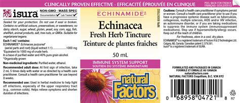 Echinamide Echinacea 50 Ml Natural Factors Ave Maria Health