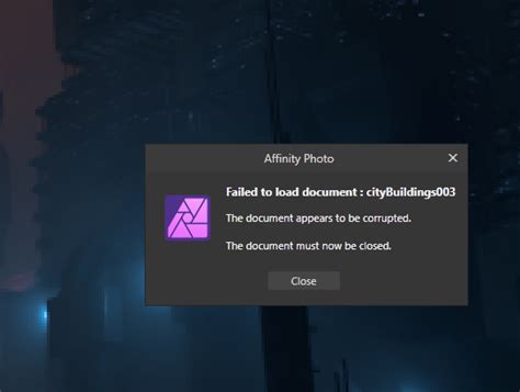 Corrupted Afphoto File V2 Bugs Found On Windows Affinity Forum