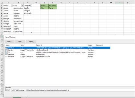 Excel How Can I Perform A Drop Down List Based On Multiple Vlookup