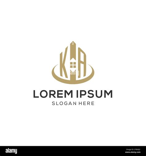 Initial Ka Logo With Creative House Icon Modern And Professional Real
