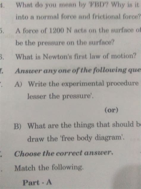 What Do You Mean By Fbd Why Is It Divided Into A Normal Force And Fric