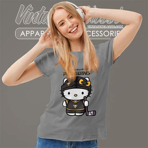 Pittsburgh Penguins Hello Kitty Shirt Vintagenclassic Tee