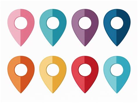 Location Marker Collection Popular Pin Icons Premium Ai Generated Vector