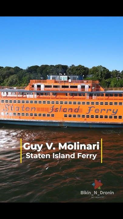 Aerial View Of The Iconic Guy V Molinari Staten Island Ferry Vessel