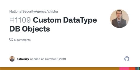 Custom Datatype Db Objects · Issue 1109 · Nationalsecurityagency