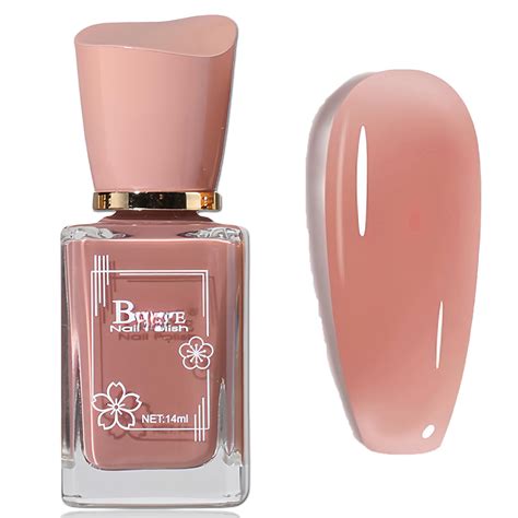 Kahsose Nude Pink Jelly Nail Polish Non Gel Air Dry Nude