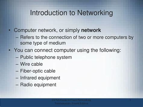 Ppt Ccna Guide To Cisco Networking Fundamentals Fourth Edition