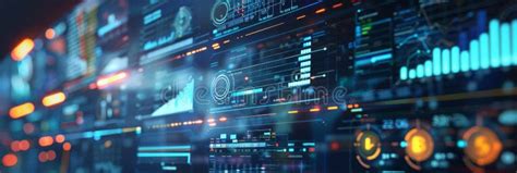 A Futuristic Computer Monitor Displaying An Abstract Network Monitoring Dashboard With Swirling