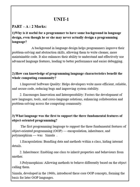 Principles Of Programming Languages Pdf Parsing Scope Computer
