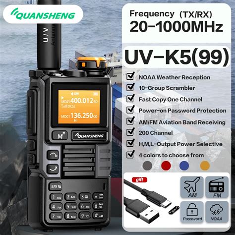 Quansheng Uv K Multiple Band Handheld Transceiver K Aviation
