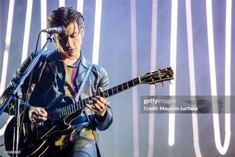 Alex Turner Singer Member Of The Band Arctic Monkeys Performs Live On