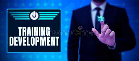 Text Sign Showing Training Development Concept Meaning Learn And