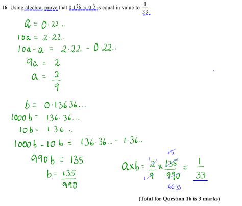 Gcse Recurring Decimals Questions And Answers