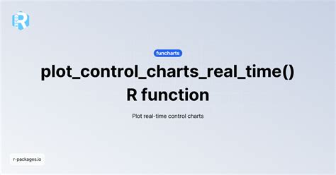 Plotcontrolchartsrealtime R Function From Funcharts R Packages