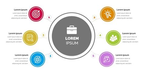 Premium Vector Circle Infographic 6 Data Points Design Template