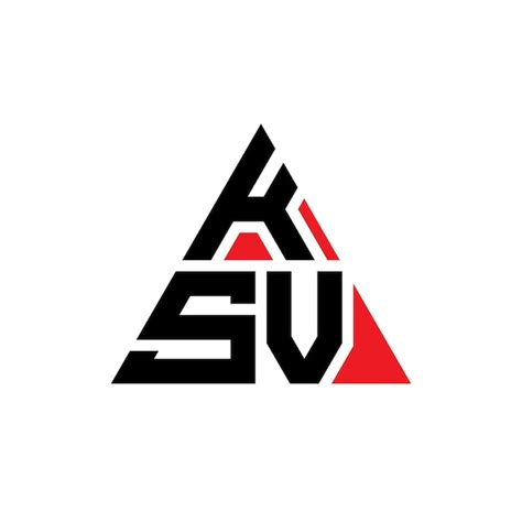 Ksv トライアングル・レター・ロゴ デザイン モノグラム Ksv トリアングルベクトル・ロゴ テンプレート 赤色 Ksv 三角ロゴ シンプル エレガントで豪華なロゴ プレミアムベクター