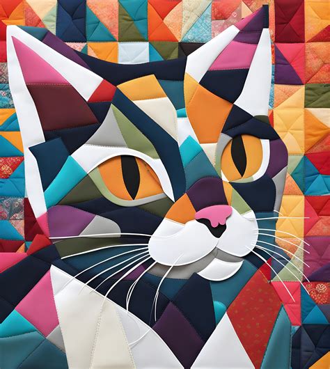 Cat Patchwork Pattern Animal Patchwork Project Cat Quilt Design Cat Patchwork Pattern Animal Patchwork Project Cat Quilt Design