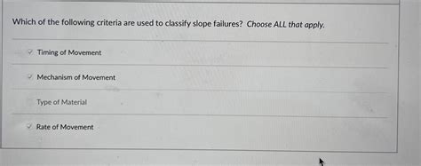 Solved Which Of The Following Criteria Are Used To Classify