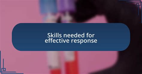 How I Trained For Emergency Response