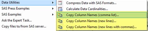 Solved Copy Variable Names To Clipboard In Eg Sas Support Communities