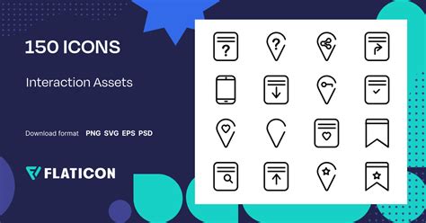 Interaction Assets Icon Pack Lineal 150 Svg Icons
