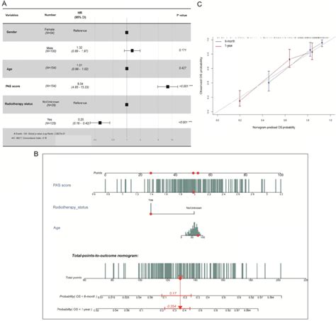 Development Of A Nomogram In Predicting The 6 Month And 1 Year Survival