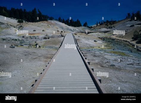Bumpass Hell Boardwalk Trail At Lassen Volcanic National Park