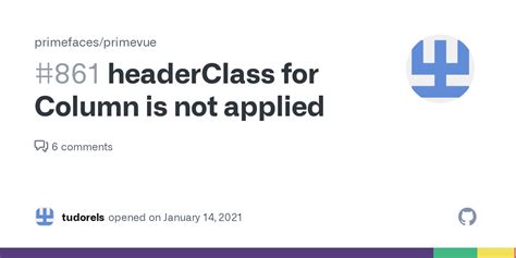 Headerclass For Column Is Not Applied · Issue 861 · Primefacesprimevue · Github