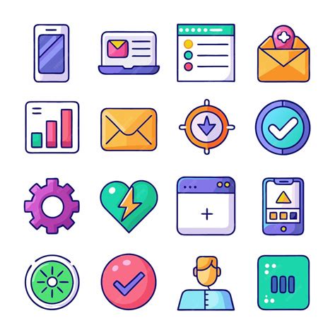 User Interface Icons Set For Website And Mobile App Premium Ai Generated Vector