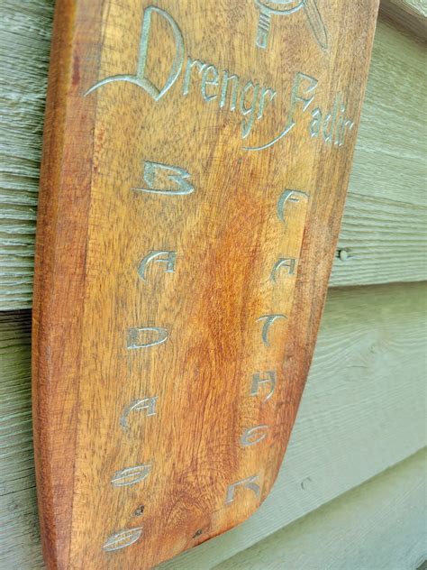 Viking Decor Norse Drengr Fadir Runes With English Translation On Reverse Side Wood Plaque Wall