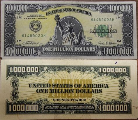 La Curiosa Historia De Los Billetes De Un Millón De Dólares Que Han