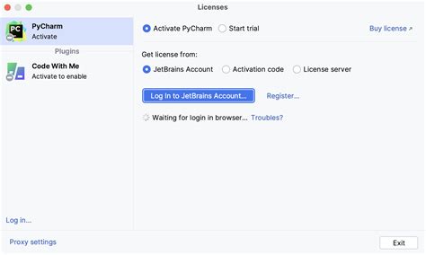 Pycharm License Activation Dialog Pycharm Documentation