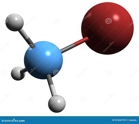 3d Image Of Bromomethane Skeletal Formula Stock Illustration Illustration Of Bermuda