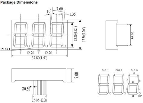 0 53 inch 3 digits 7 segment led display buy 0 52 inch 7 segment