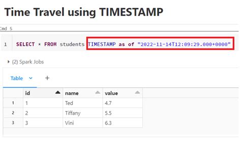 time travel with delta tables in databricks spark qas