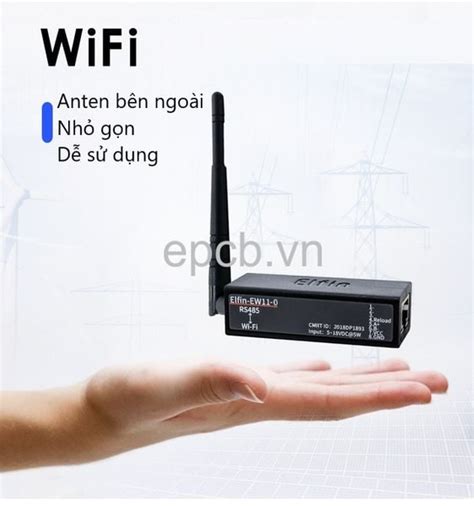 Bộ chuyển đổi tín hiệu RS485 Modbus RTU sang WiFi Elfin EW11